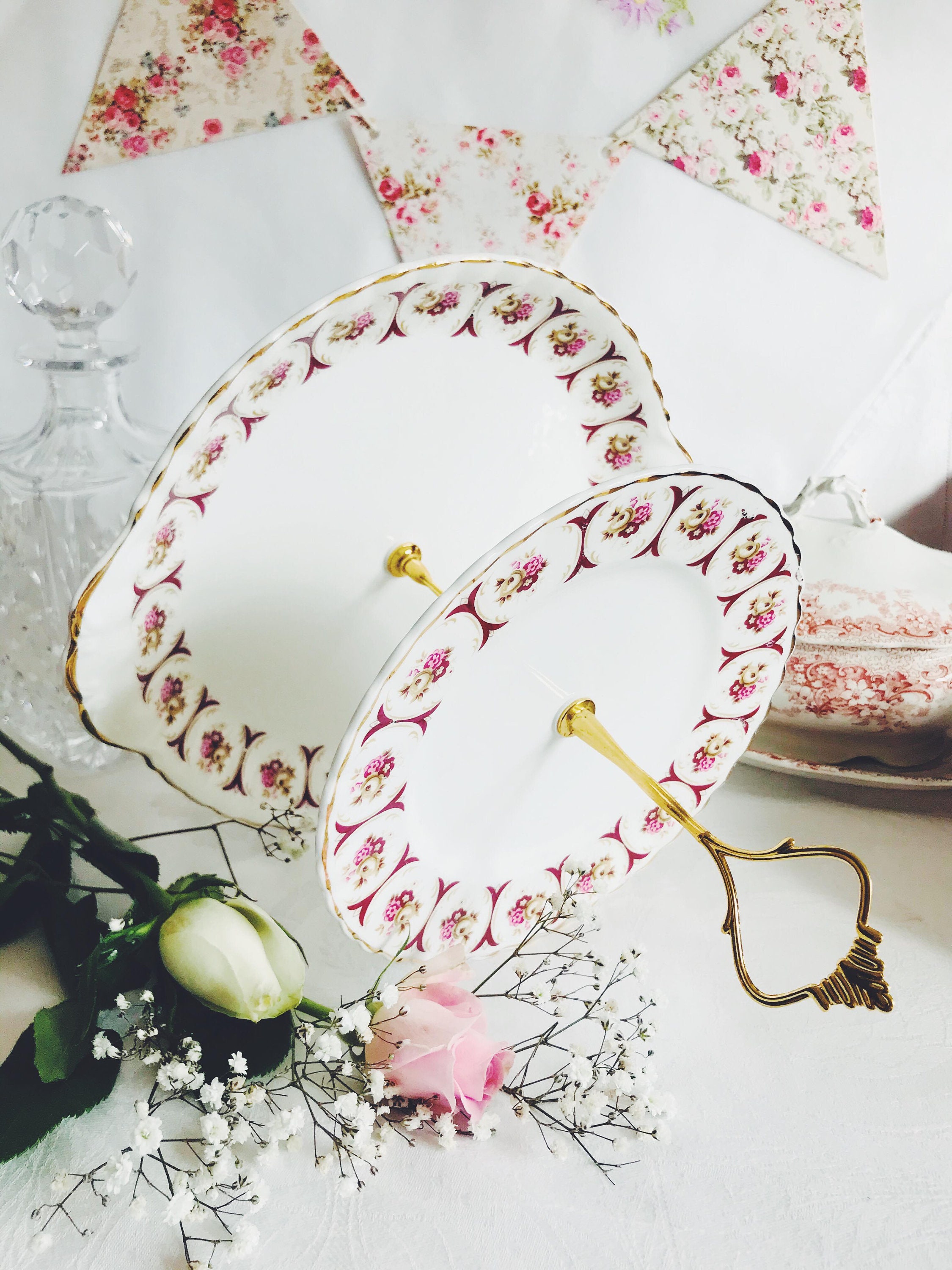 Vintage Cornet Handmade 2 Tier Cake Stand. - Etsy UK