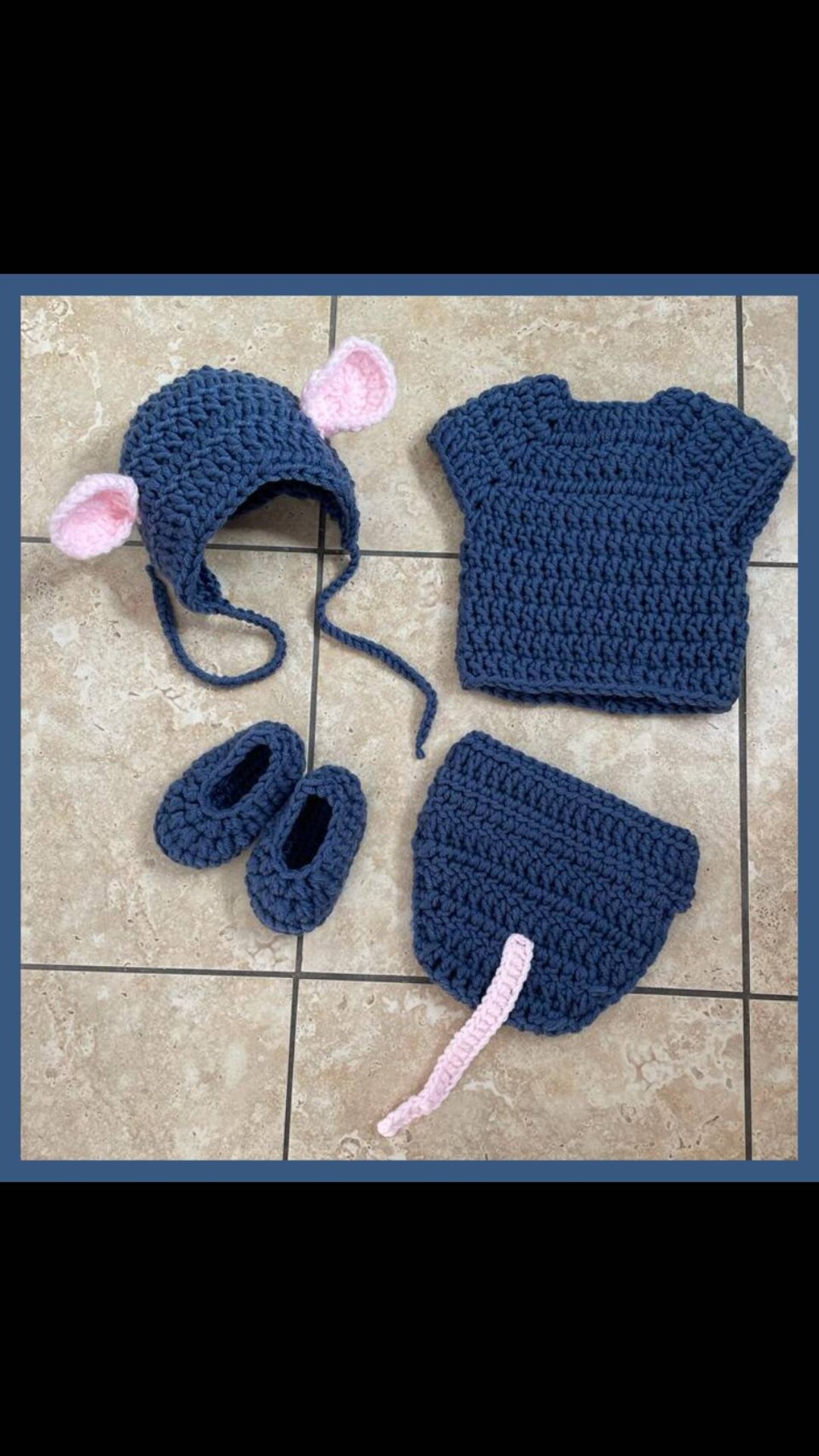 Ratatouille Remy Inspired Disney Baby Mouse Costume Crochet Knitted ...