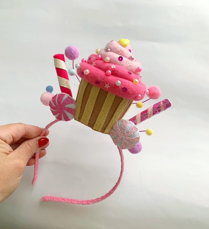 Cupcake Headband, Candyland Birthday Party Hat - Etsy