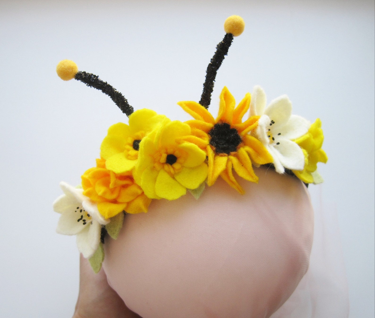 Bumble Bee Headband Bug Antennae Felted Bee Headband Bumble - Etsy