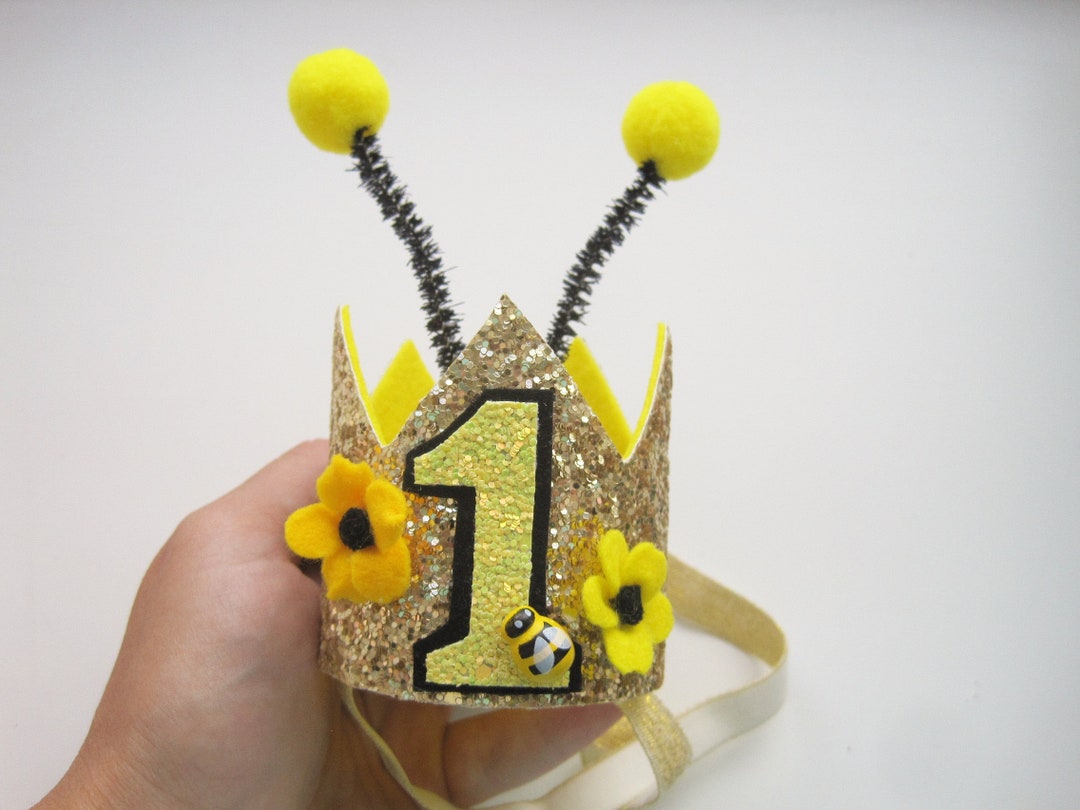 Bumble Bee Birthday Crown Bee Day Headbands Bee Themed 1st Birthday ...
