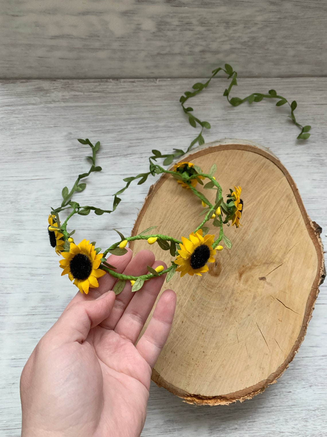Sunflower Crown Headband Sunflower 1st Birthday Theme - Etsy