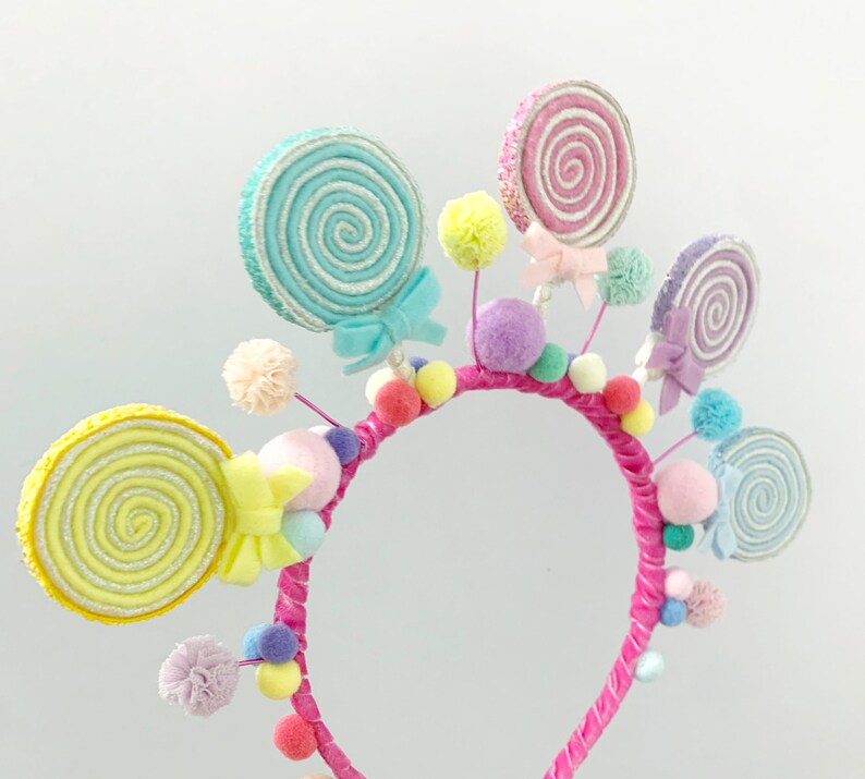 Pastel Lollipop Headband, Candyland Birthday Crown - Etsy