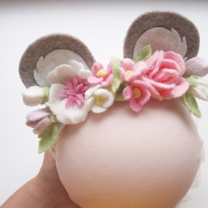 Gray Mouse Ears Headband Baby Mouse Ears Mouse Headband Mouse Ears ...