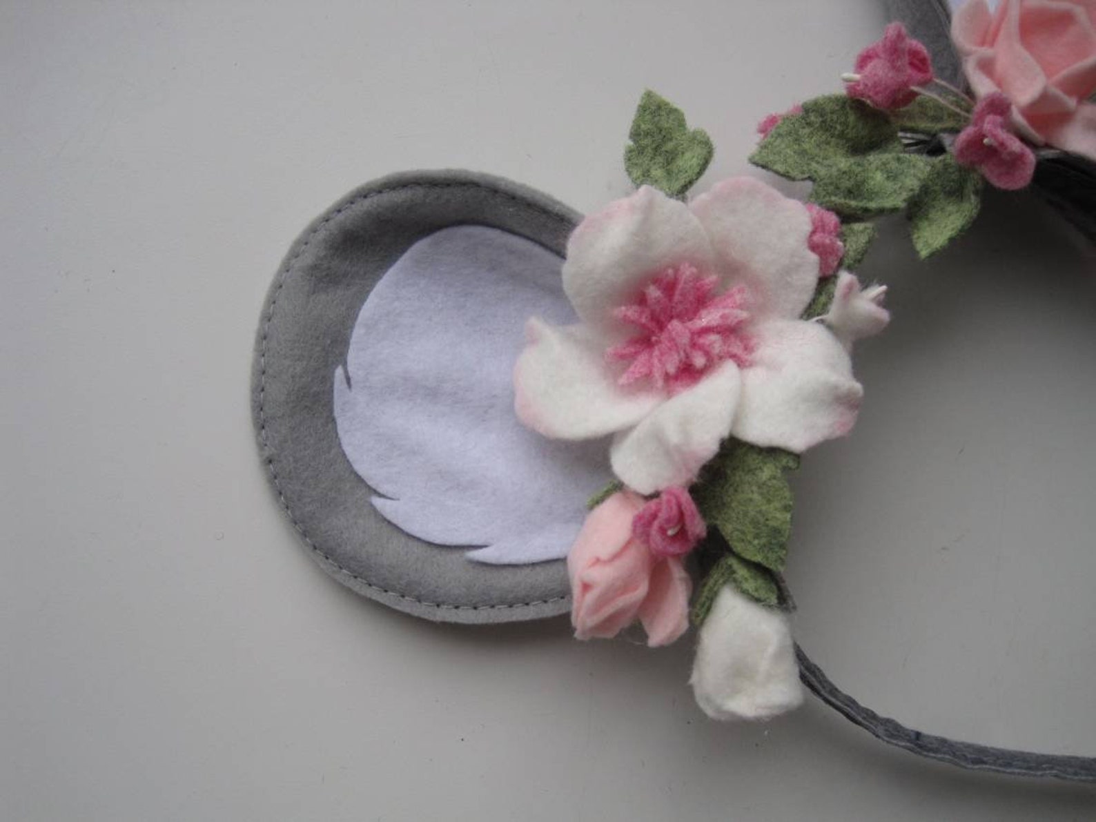 Gray Mouse Ears Headband Adult Mouse Ears Mouse Headband Mouse Ears ...