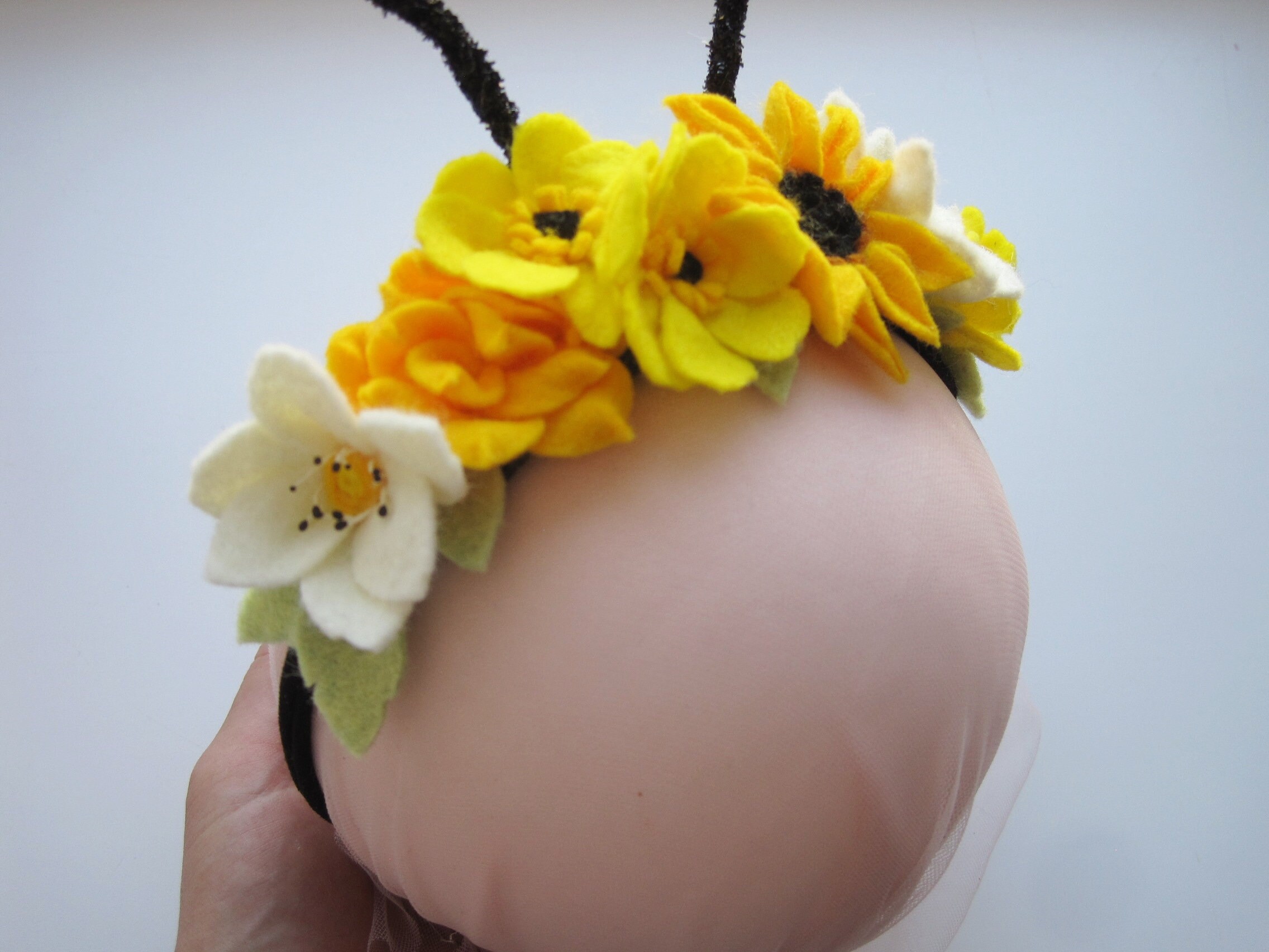 Bumble Bee Headband Bug Antennae Christmas Felted Bee Headband | Etsy