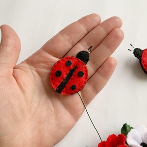 Felt Ladybug Flower Crown Headband, Birthday Party Costume - Etsy