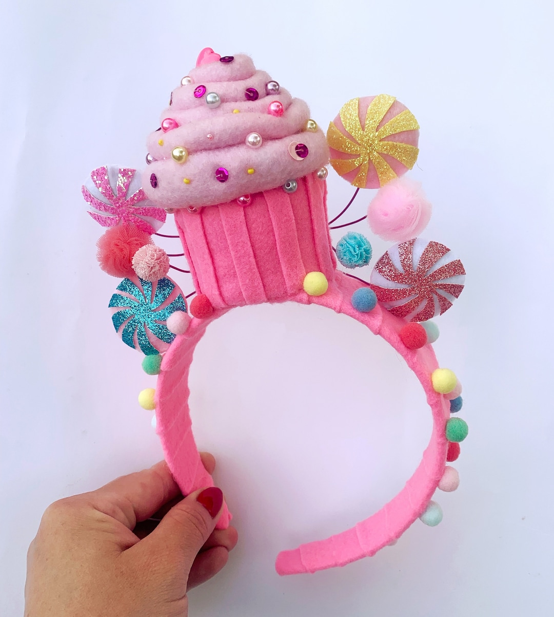 Pink Cupcake Headband Candy Themed Fashion Show Headband Sweet Party ...