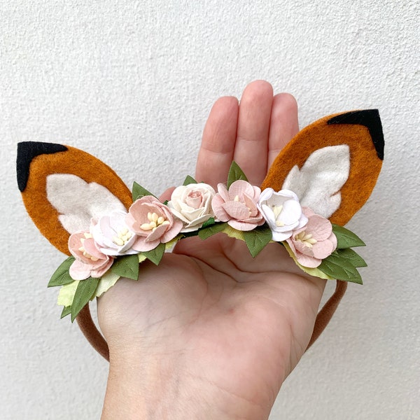 Fox Flower Crown - Etsy