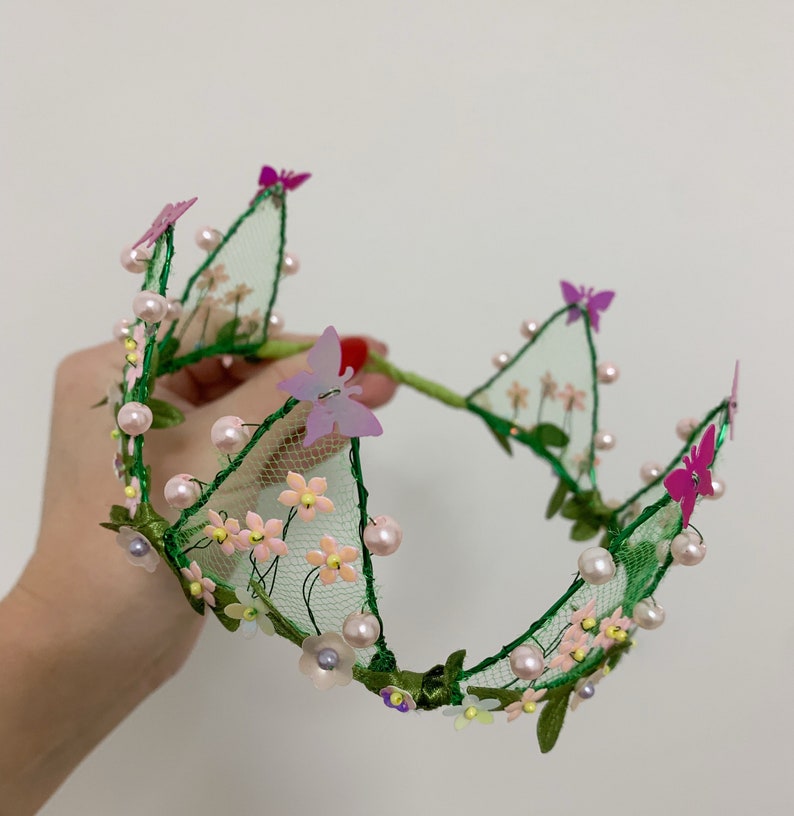 Fairy Princess Flower Crown, Birthday Party Tiara - Etsy