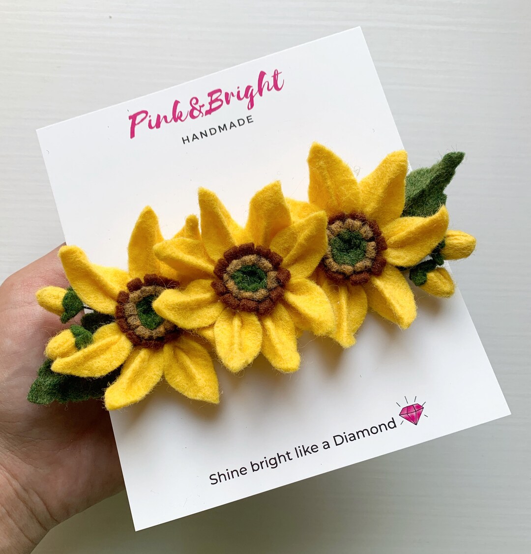 Handmade Felt Sunflower Headband, Baby Girl Autumn Crown - Etsy