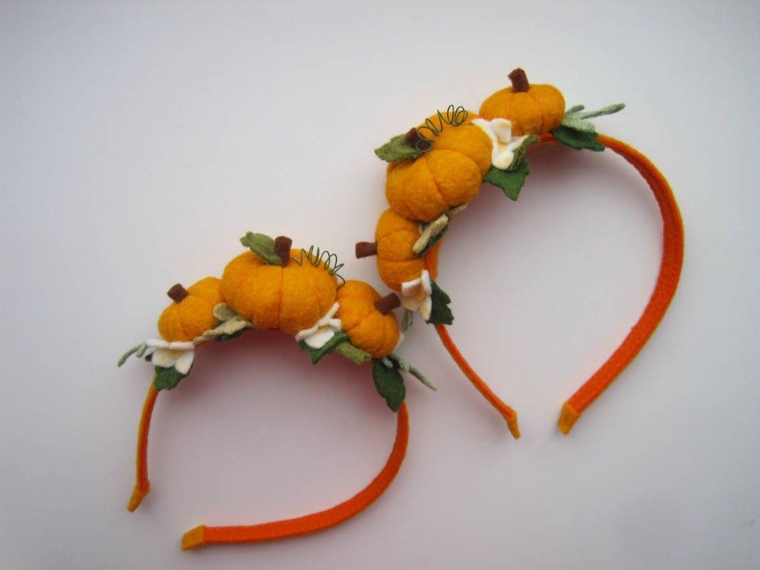 3 Pumpkin Birthday Headpiece Pumpkin Birthday Outfit Pumpkin Flower ...