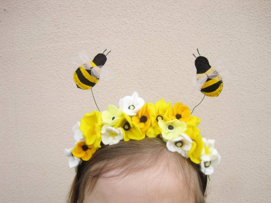 Bumble Bee Headband Queen Bee Headband Costume Bee Floral - Etsy