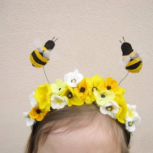 Bumble Bee Headband Queen Bee Headband Costume Bee Floral Headband ...