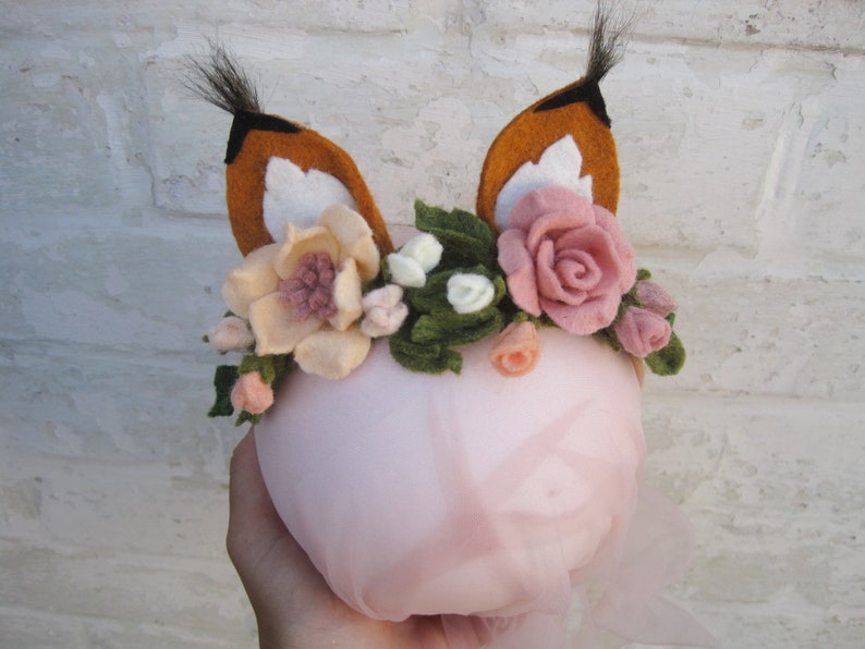 Fox Headband Squirrel Headband Fox Ear Flower Crown Fox - Etsy