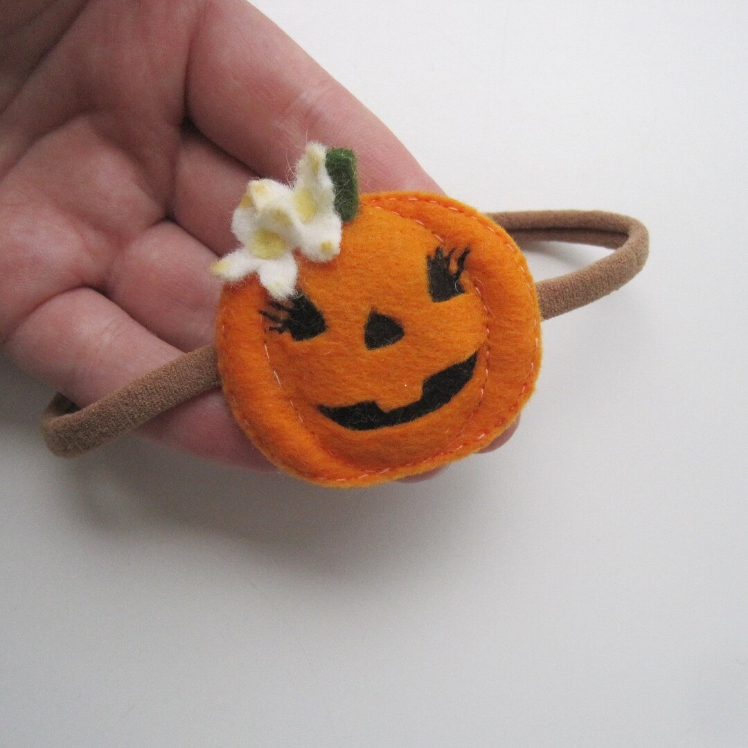 Pumpkin Headband Haloween Pumpkin Headband Jack O'lantern Headband ...