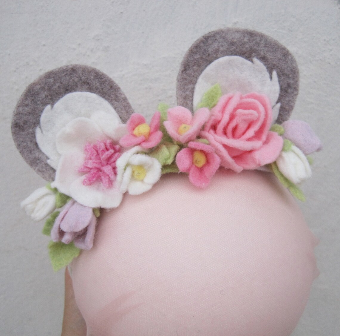 Gray Mouse Ears Headband Baby Mouse Ears Mouse Headband Mouse | Etsy