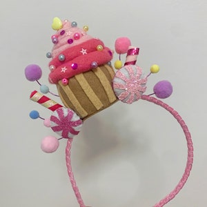 Cupcake Headband Candyland Party Dress up Candy Headpiece Candy ...
