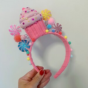 Pink Cupcake Headband, Candy Party Hat, Candyland Costume - Etsy