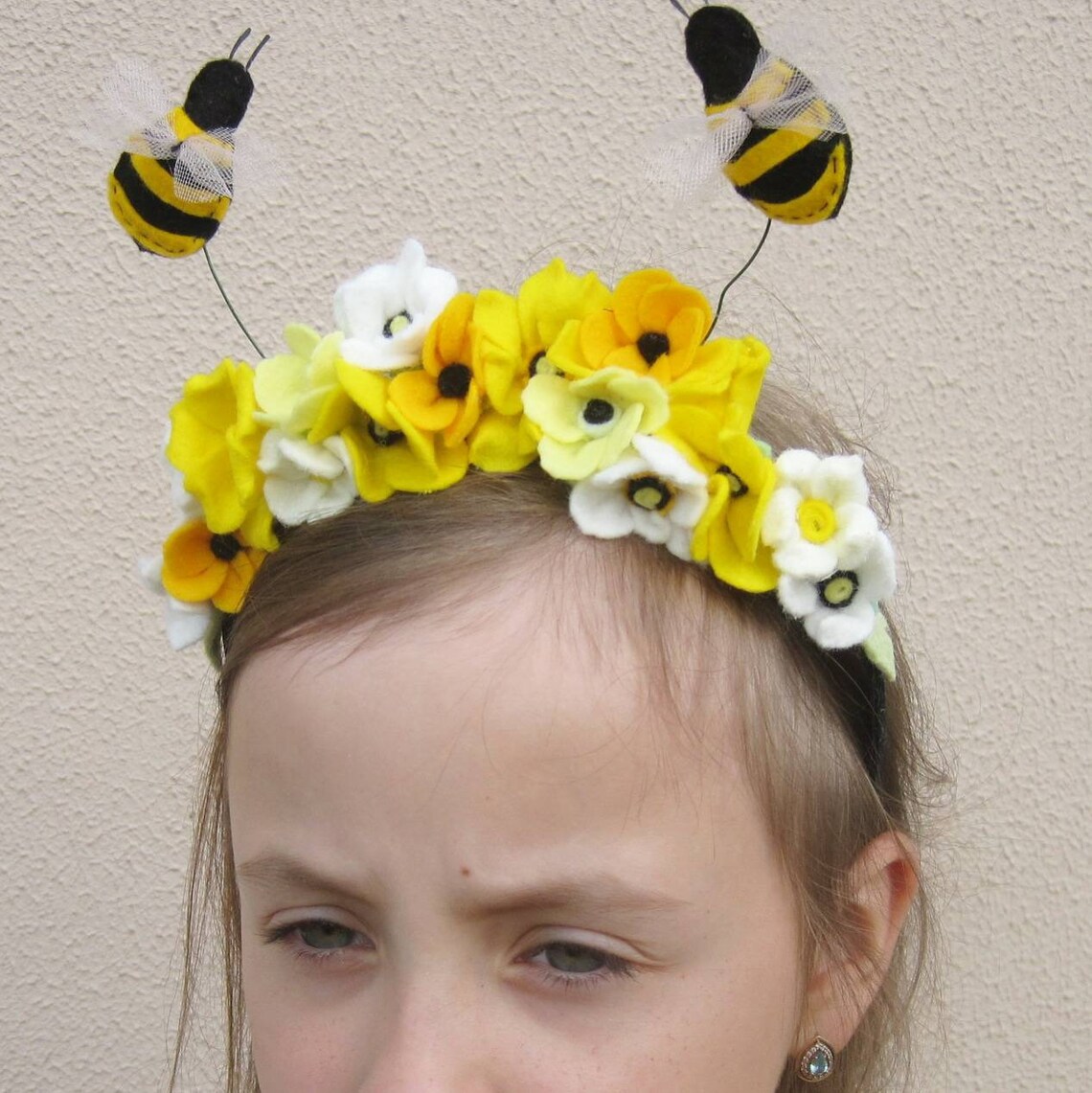 Bumble Bee Headband Queen Bee Headband Costume Bee Floral - Etsy