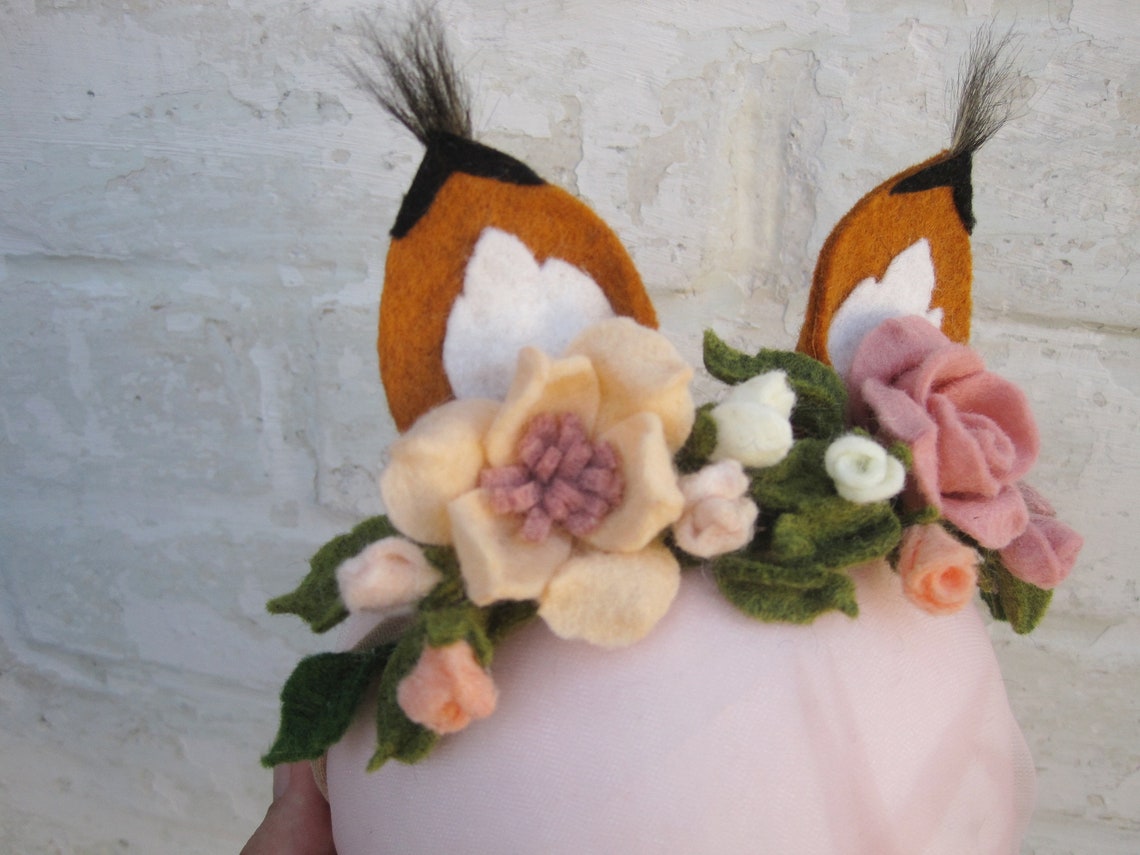 Fox Headband Squirrel Headband Fox Ear Flower Crown Fox | Etsy