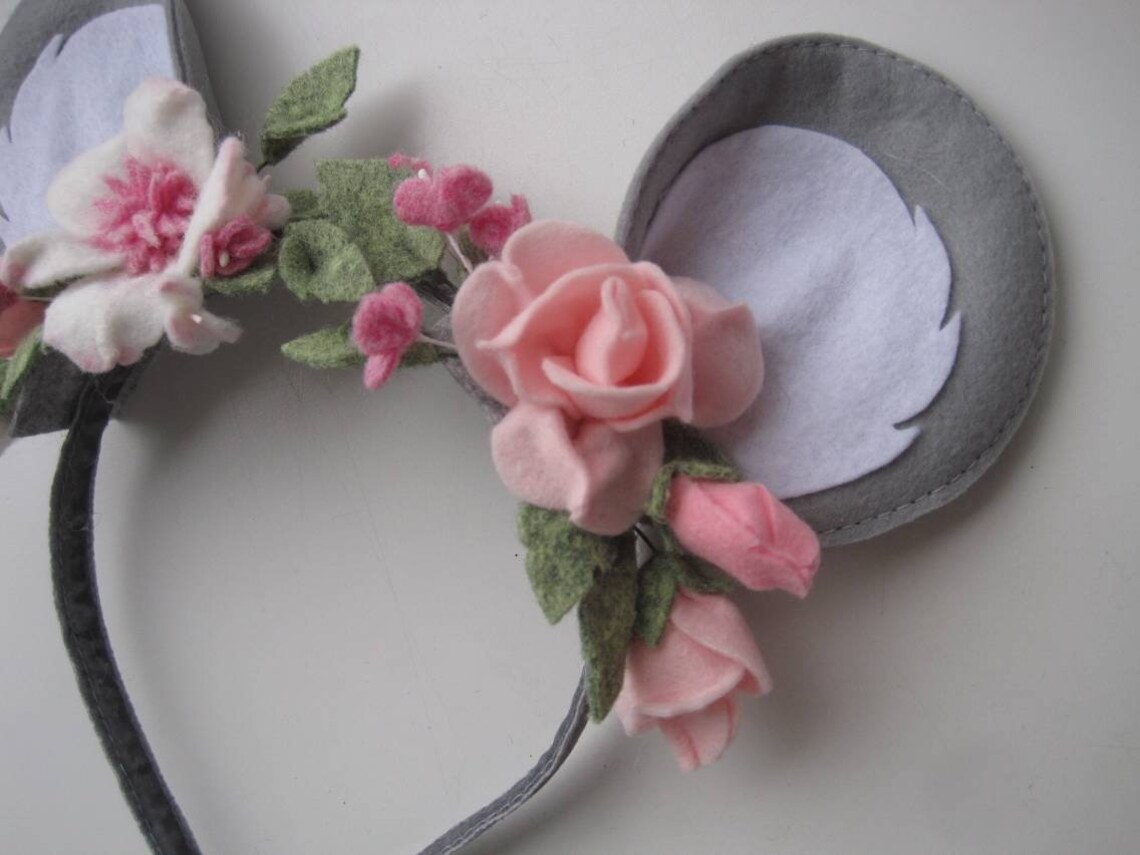 Gray Mouse Ears Headband Adult Mouse Ears Mouse Headband Mouse - Etsy
