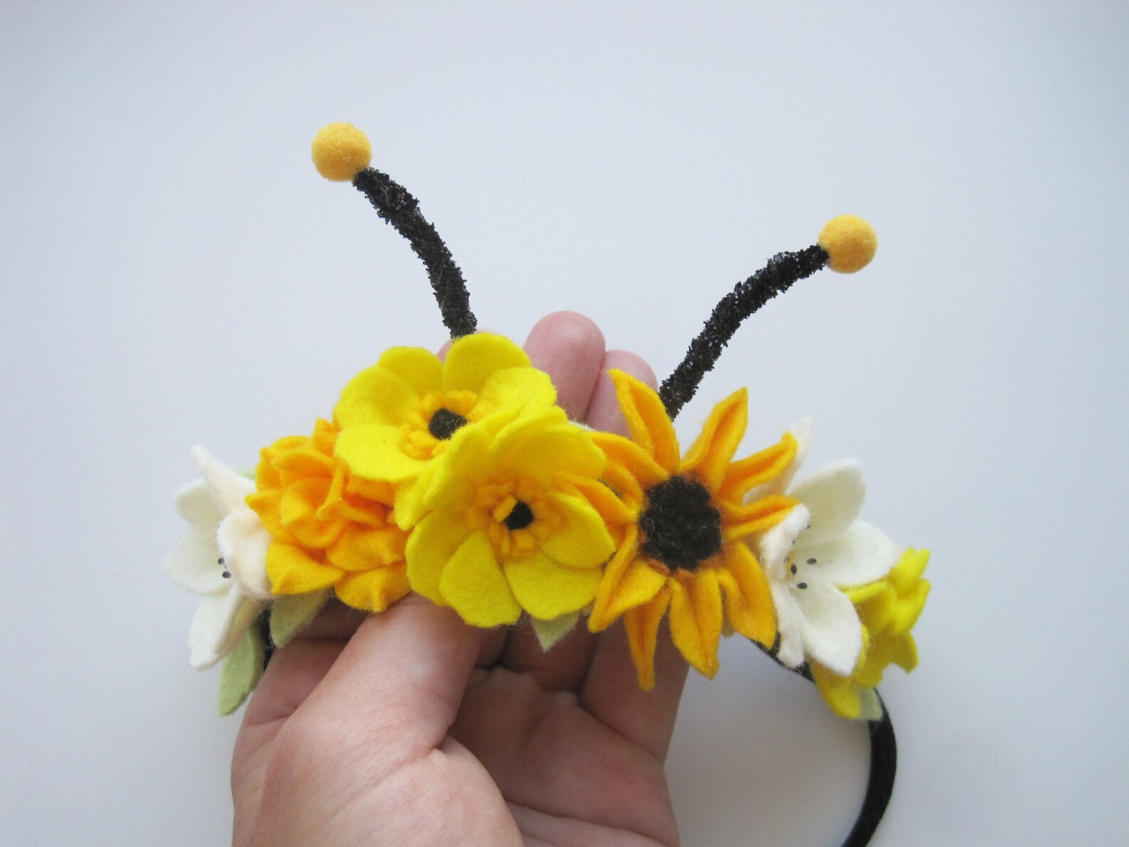 Bumble Bee Headband Bug Antennae Felted Bee Headband Bumble - Etsy
