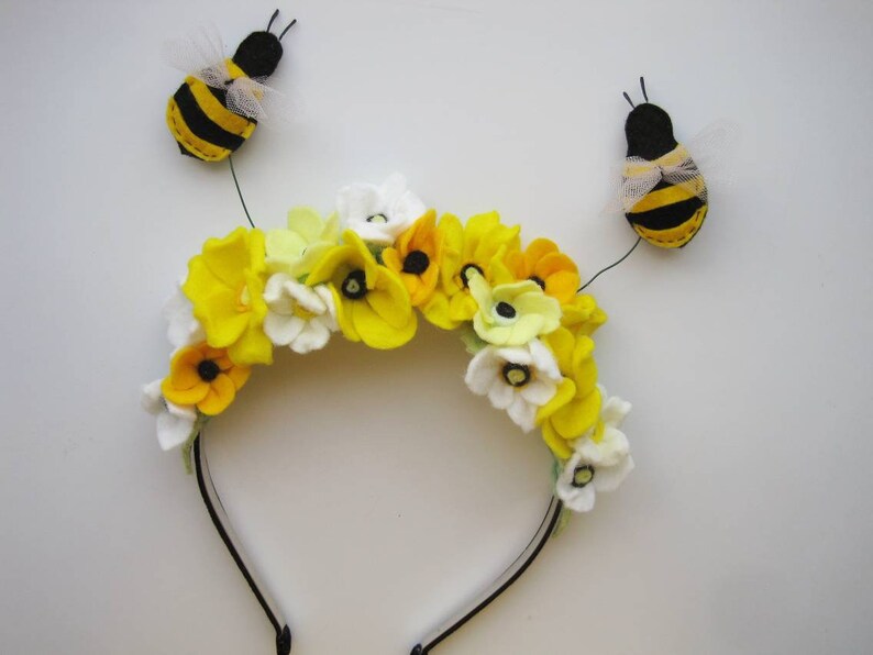 Bumble Bee Headband Queen Bee Headband Costume Bee Floral - Etsy