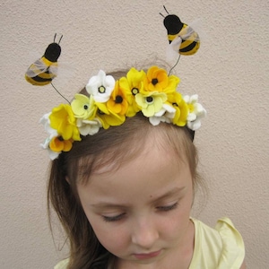 Bumble Bee Headband Queen Bee Headband Costume Bee Floral Headband ...
