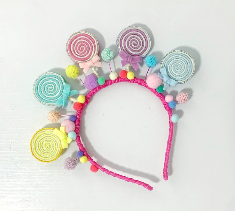 Pastel Lollipop Headband, Candyland Birthday Crown - Etsy