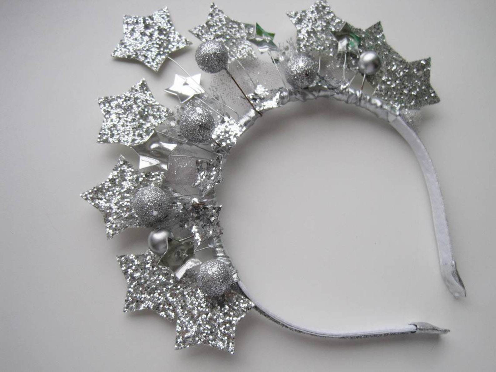 Star Crown Headpiece Silver Star Headband Adult Girls - Etsy