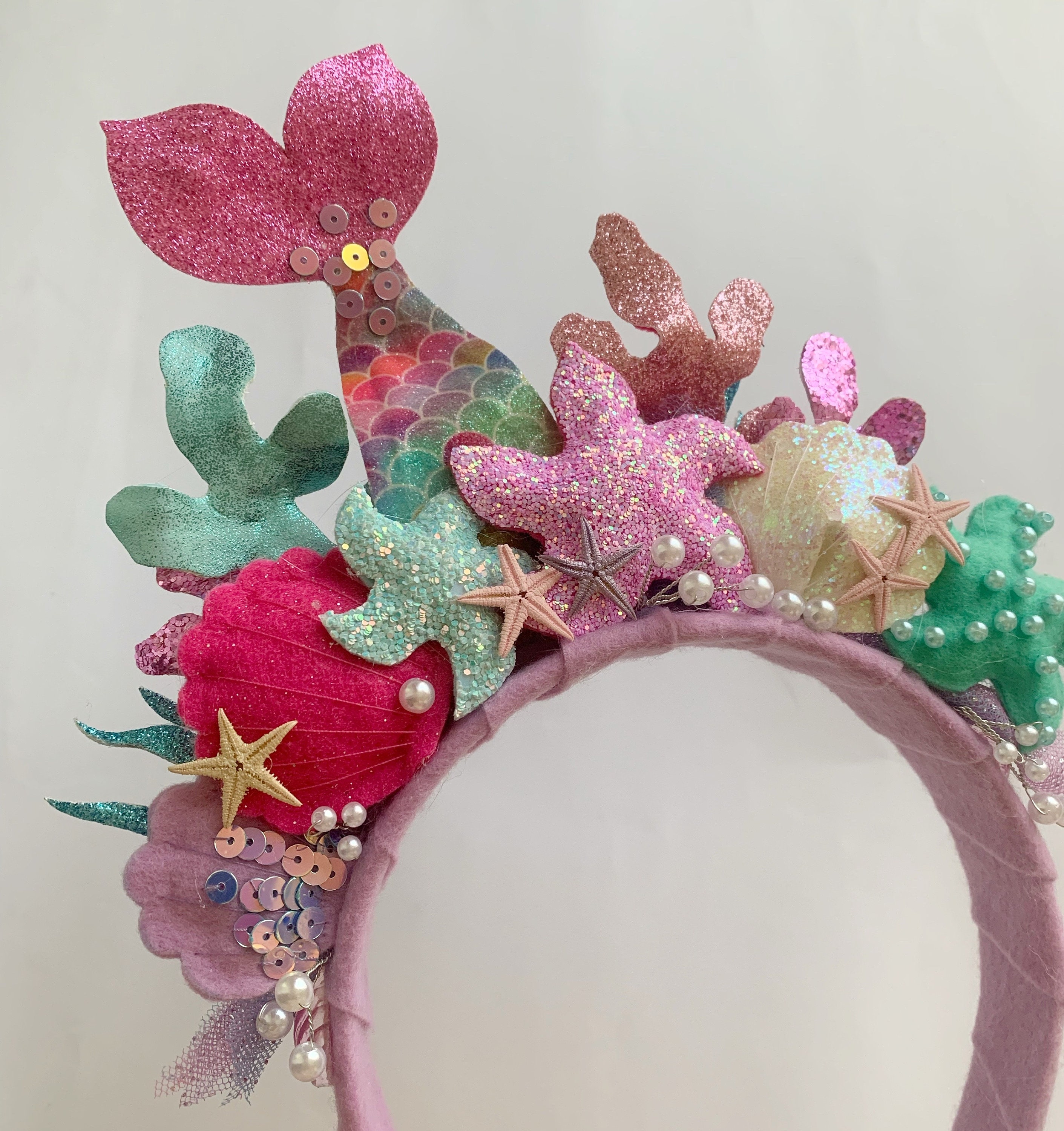 Glitter Mermaid Crown Headband: Under the Sea Birthday Party - Etsy