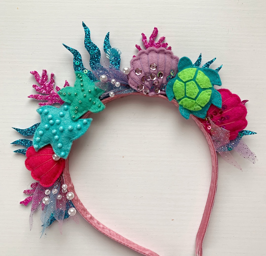 Mermaid Headband Mermaid Birthday Party Tiara Mermaid Princess Crown ...