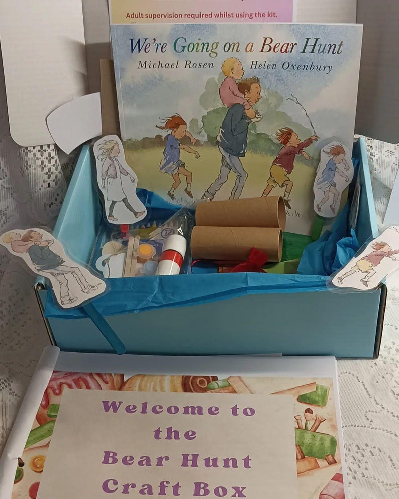 We're Going on A Bear Hunt Crafty Book Box. Contains Book, Instructions ...