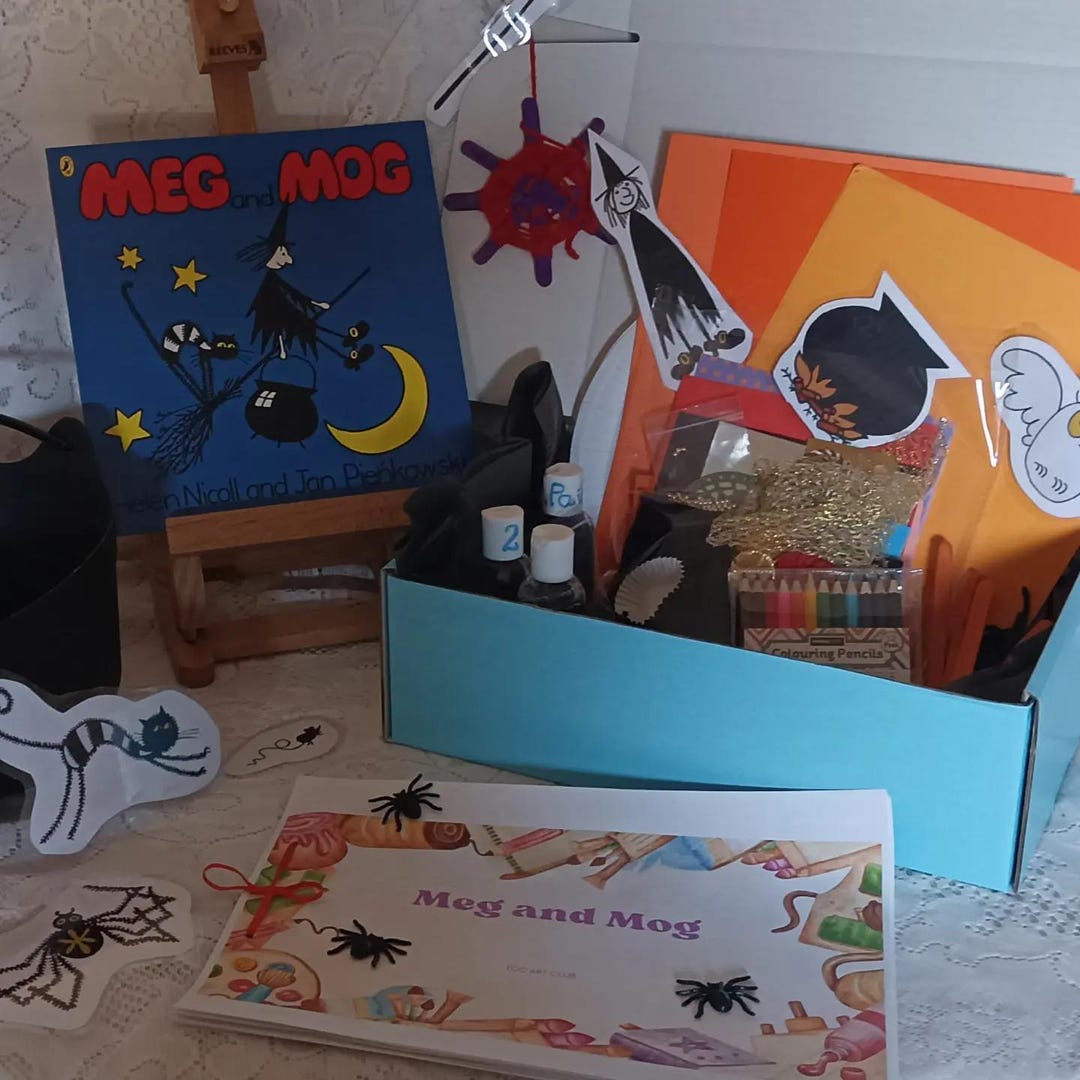 Meg and Mog Crafty Book Box- Book, Instructions and Materials for ...