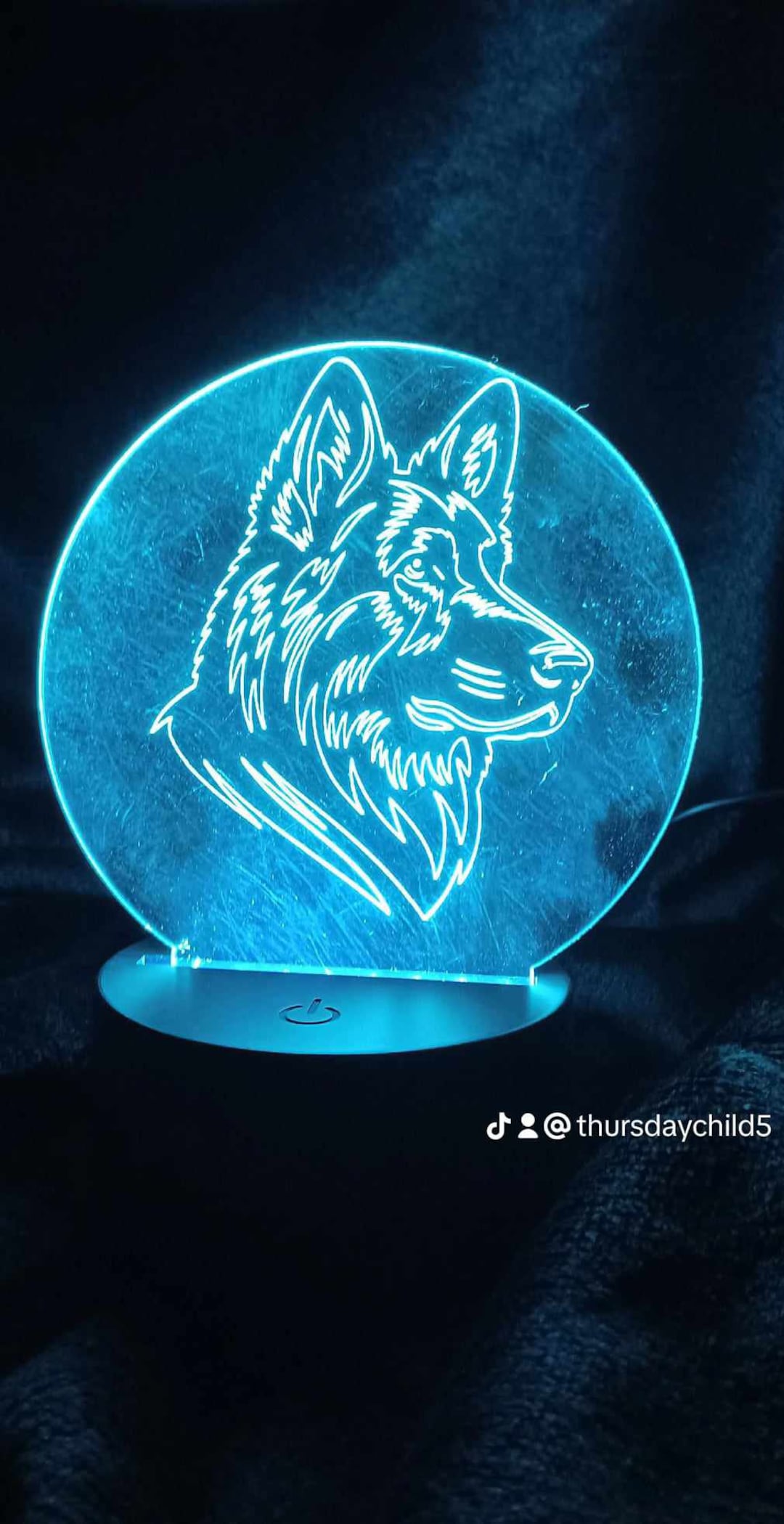German Shepherd LED Night Light, Color Changing Remote - Etsy