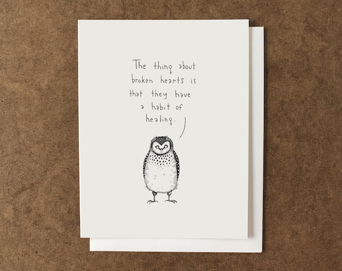 Broken Heart Greeting Card Encouragement Sympathy - Etsy
