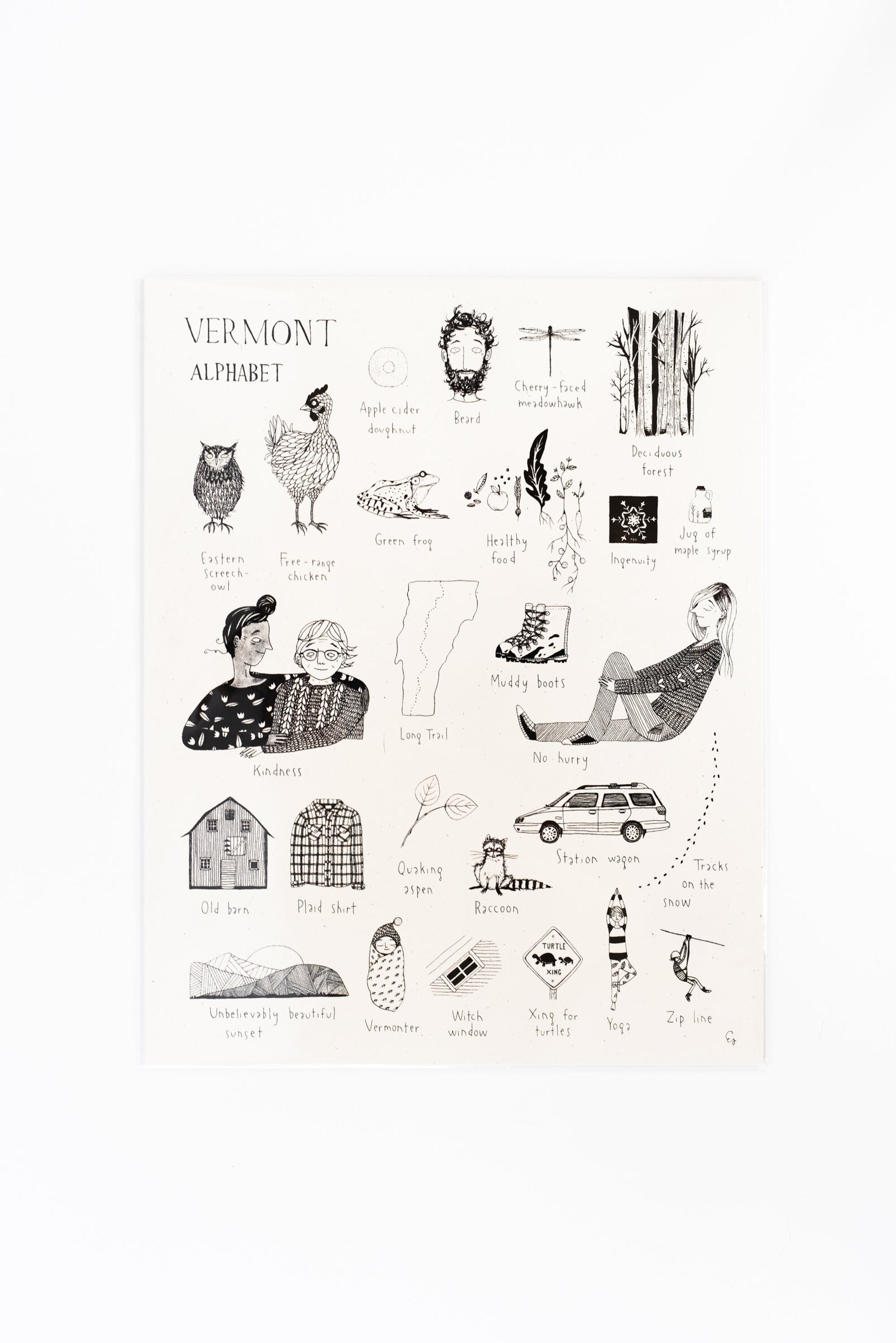 Vermont Alphabet Screen-printed Poster 11x14 - Etsy