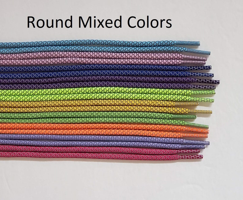 BULK 10 Pair Round or Flat Reflective Sneaker Shoelaces 27 | Etsy