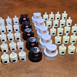 Lot of Spray Paint Can Caps Mixed Male Nozzles Tips NY Thins Outlines ...