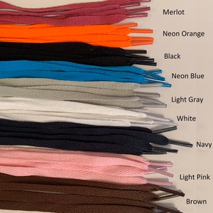 BULK 10 Pair of Flat Sneaker Shoelaces 27 36 45 54 63 72 Inch Length ...