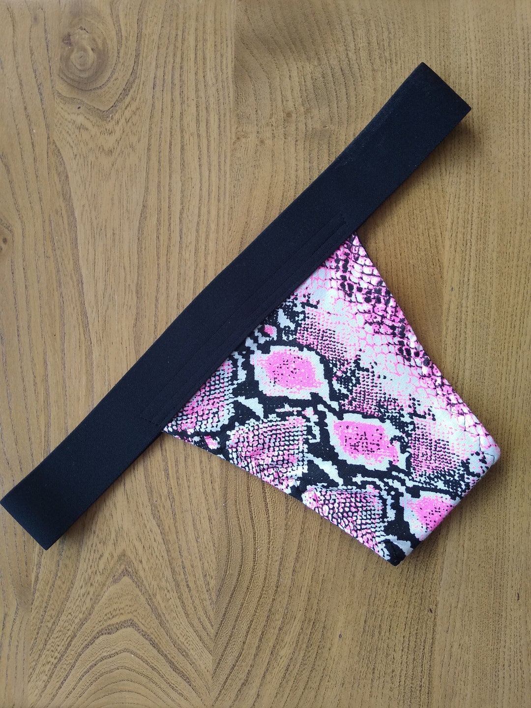Smoking Hot Pink Snakeskin Print Gaff Thong - Etsy