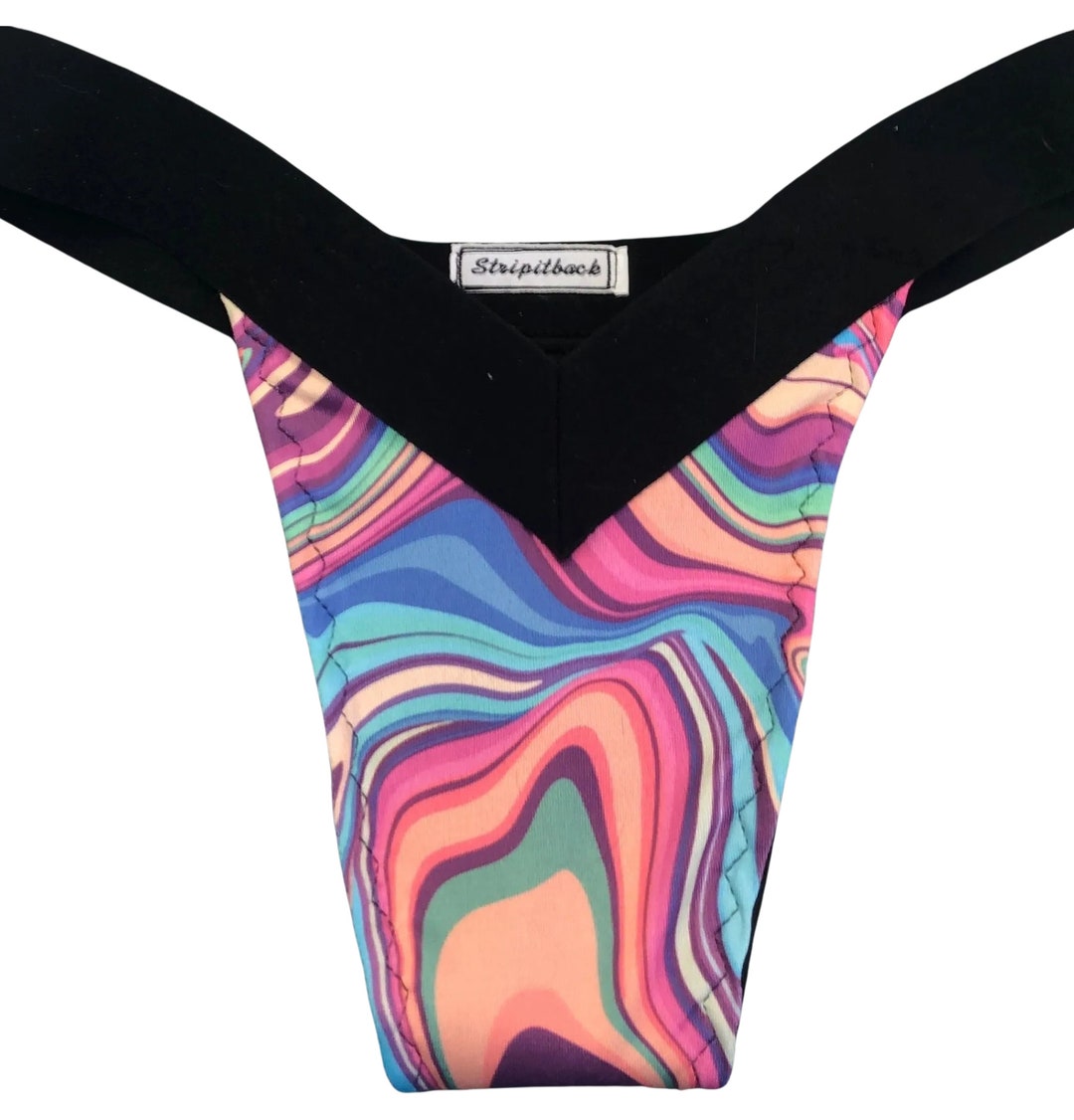 Tucking Gaff Bikini Rainbow Swirl - Etsy
