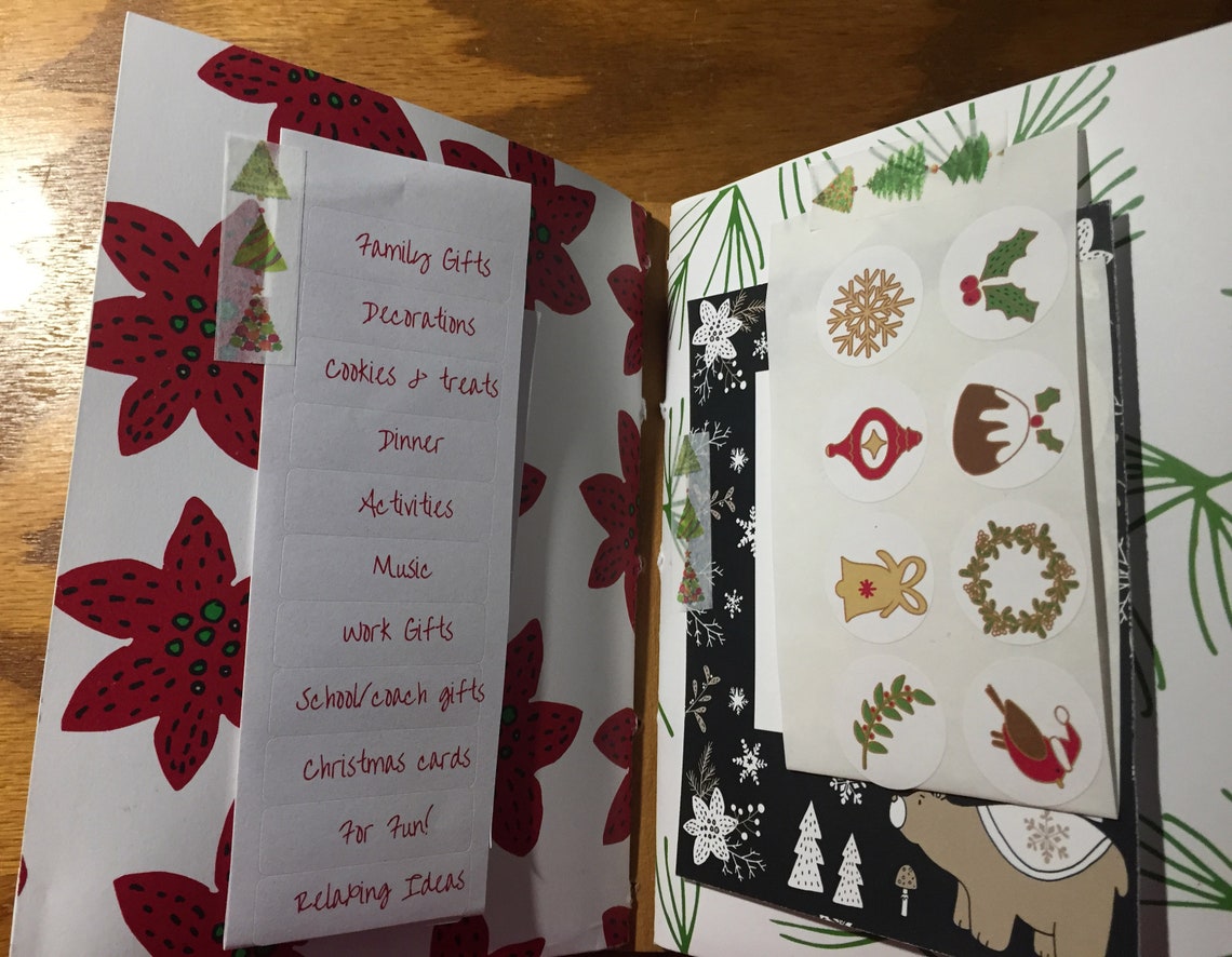 Handmade Christmas Memories Journal Cards Tags Stickers | Etsy