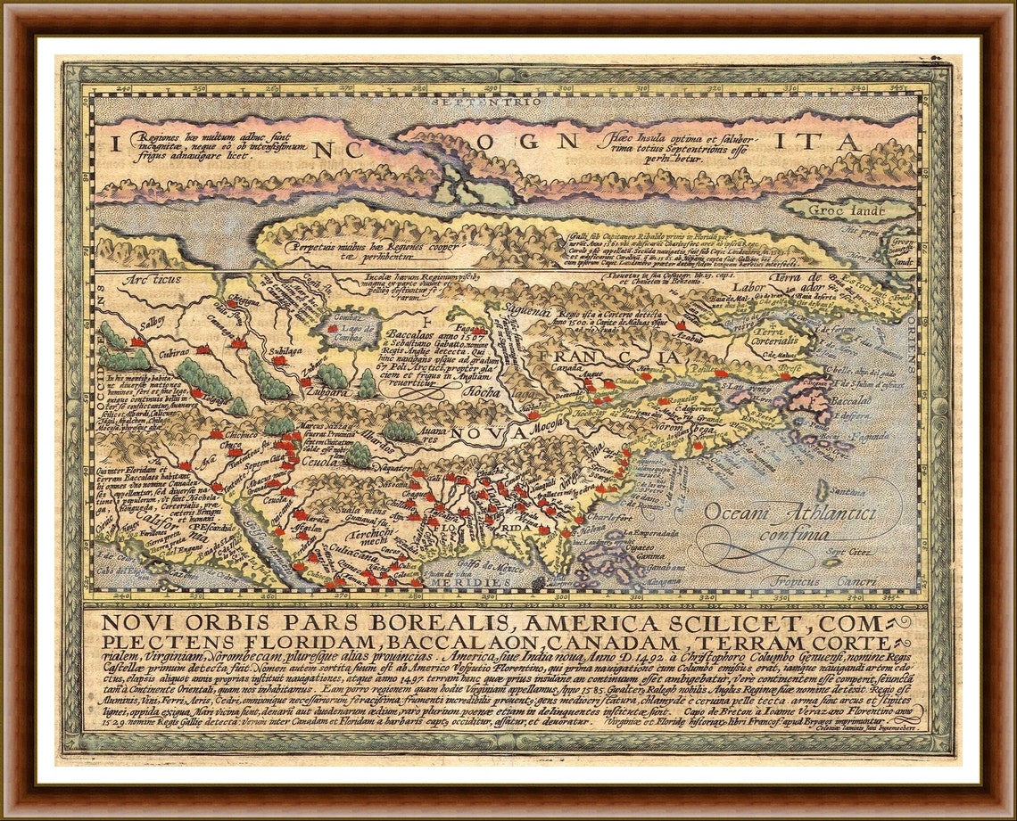 Old Map of America, Reproduction Antique Maps, Ancient Old World ...