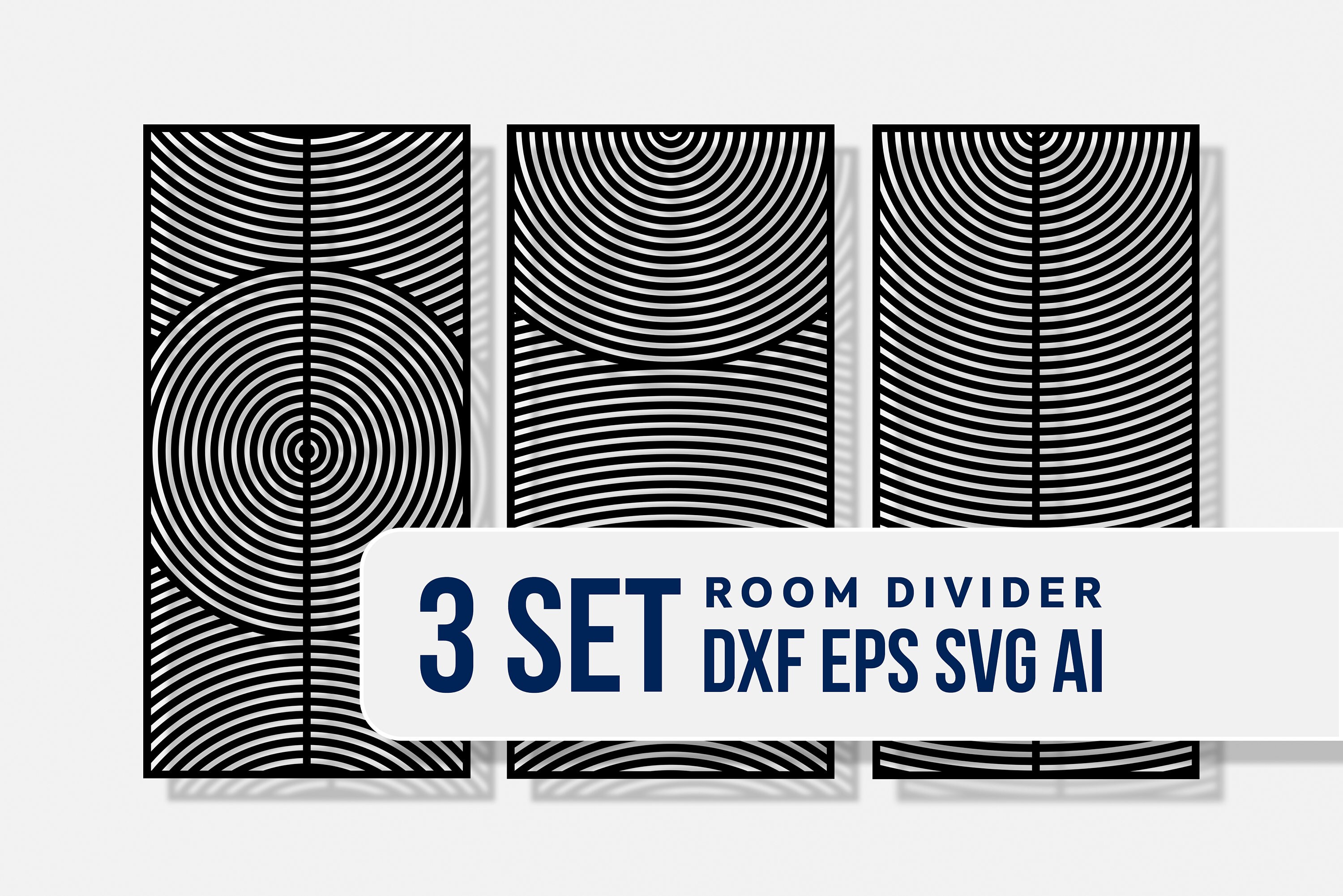 3 Set Room Divider for CNC Laser Cut Panel Set of 3 Laser Cut CNC Plans ...