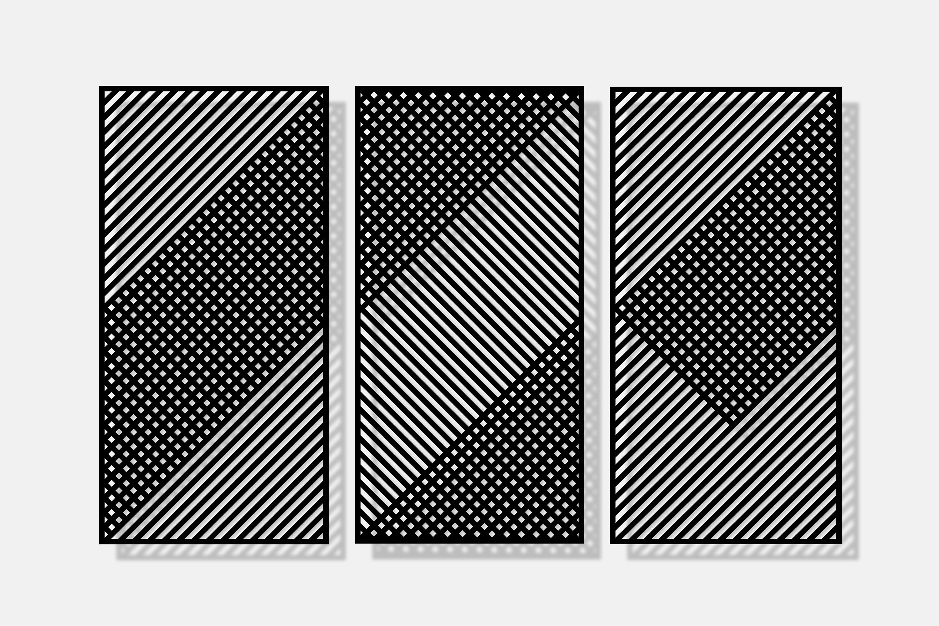 3 Set Room Divider for CNC Laser Cut Panel Set of 3 Laser Cut CNC Plans ...