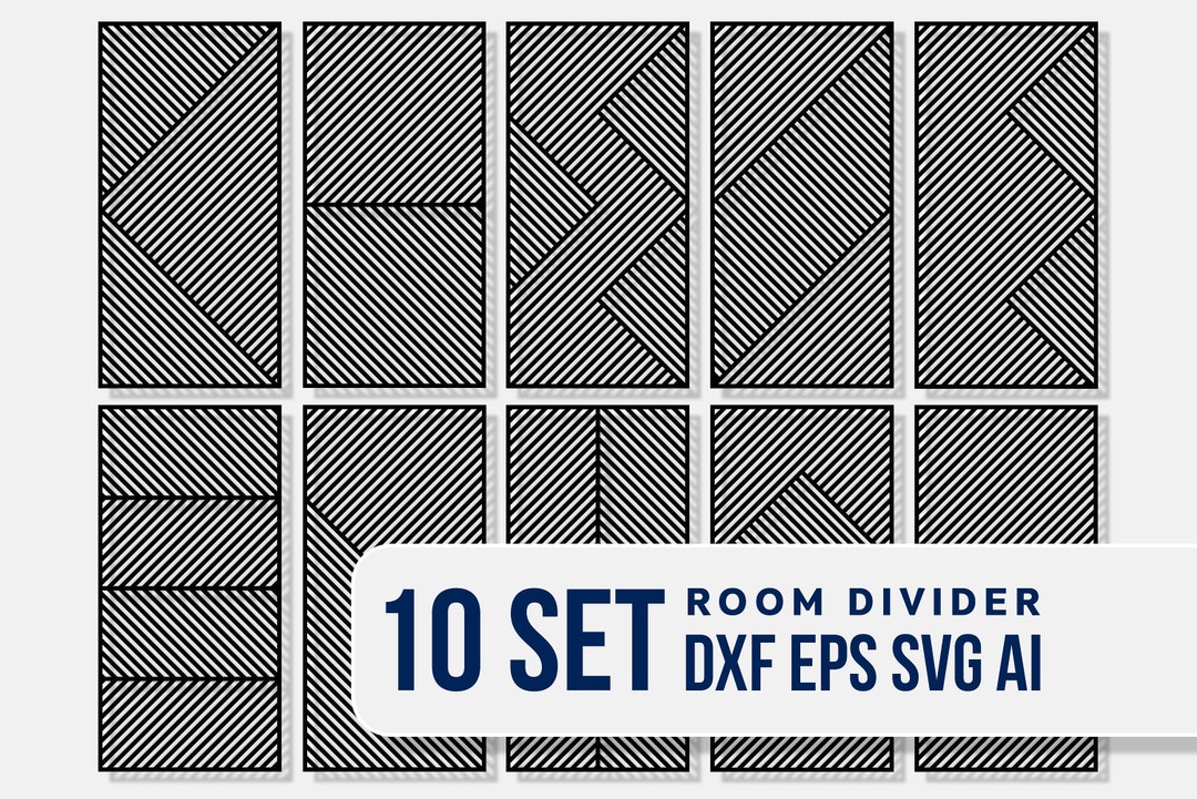 10 Set Laser Cut Panel for CNC Room Divider Divider Set CNC Plans ...