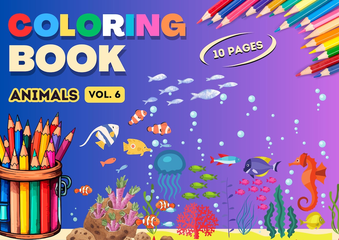 VOL. 6 Simple Animal Coloring Pages for Preschool and Kindergarten, PDF ...