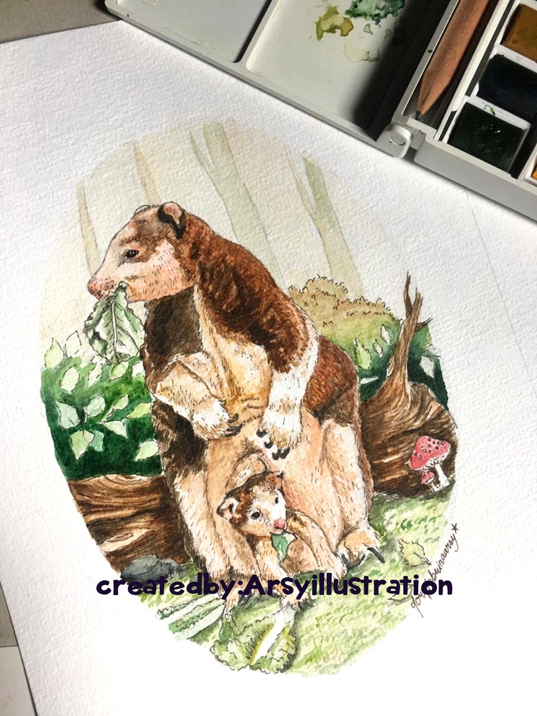 The Wondiwoi Tree-kangaroo - Prints, Printable Wall Art, Digital ...